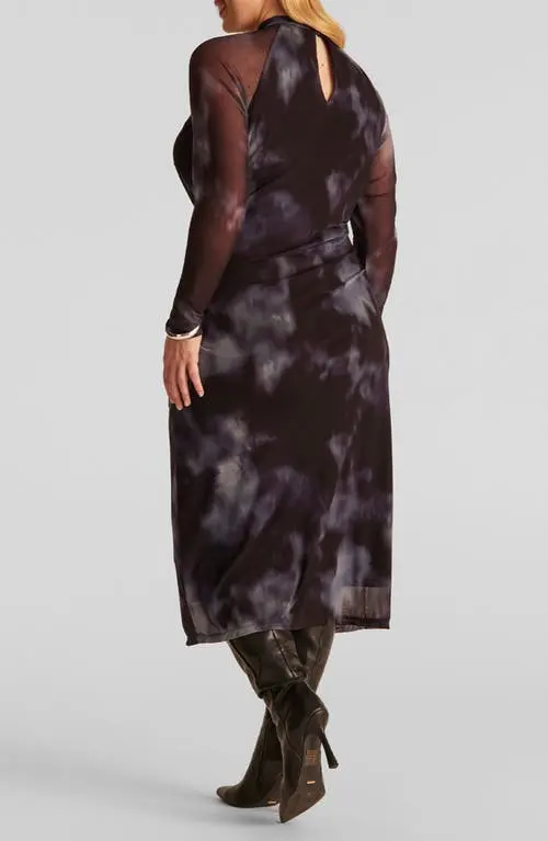 ESTELLE Cove Mock Neck Midi Dress