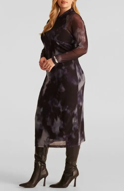ESTELLE Cove Mock Neck Midi Dress