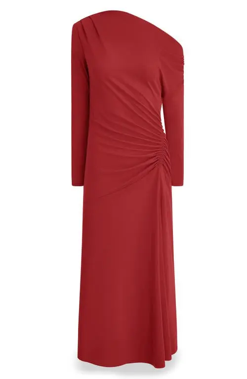 Donna Karan New York Asymmetric Long Sleeve Dress