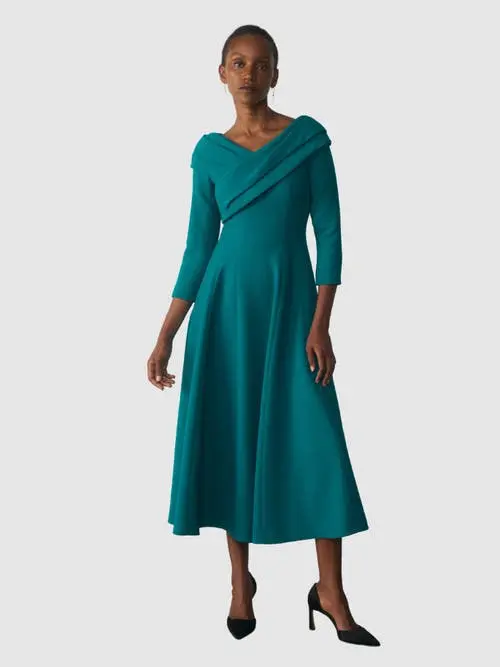 The Fold Palermo Midi Dress - Blue