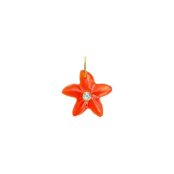 KAMARIA Star Fish Gemstone Pendant With Topaz Carnelian