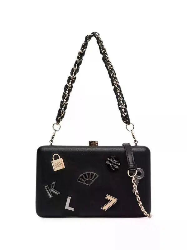 Karl Lagerfeld K/soirée Minaudière Pin-embellished Clutch Bag