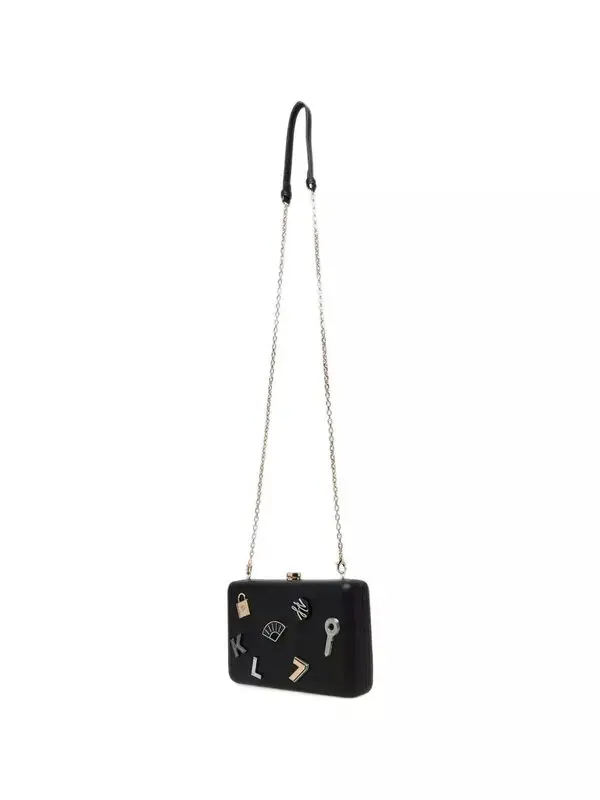 Karl Lagerfeld K/soirée Minaudière Pin-embellished Clutch Bag