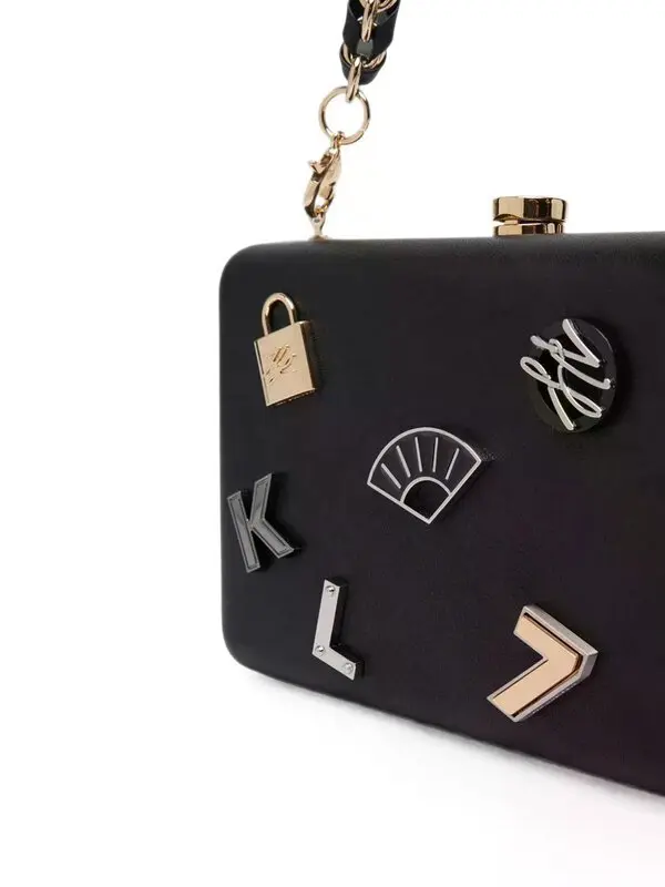 Karl Lagerfeld K/soirée Minaudière Pin-embellished Clutch Bag