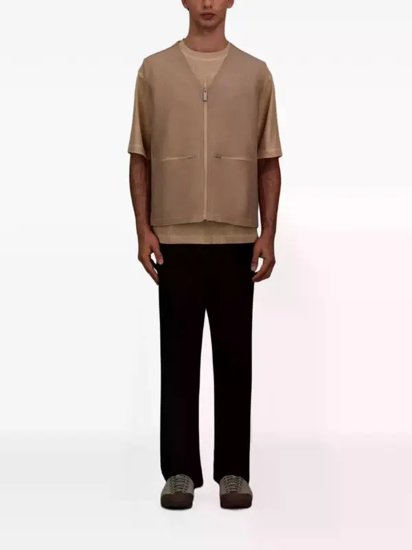 Herno Brushed-finish V-neck Gilet