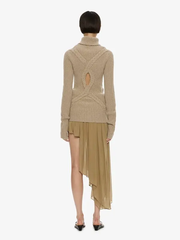 Christopher Esber Caia Cable Knit Turtleneck