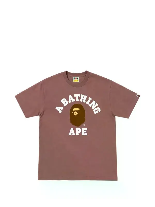 A BATHING APE College Ape Head T-shirt - Brown