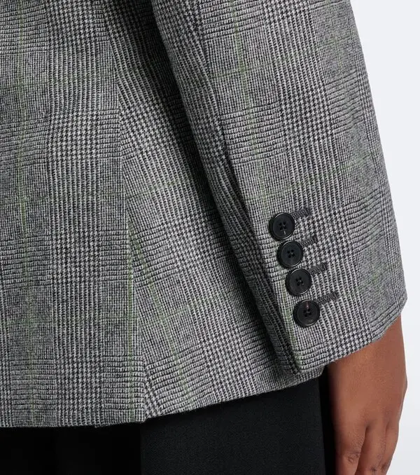 Givenchy Prince Of Wales Check Wool Flannel Blazer