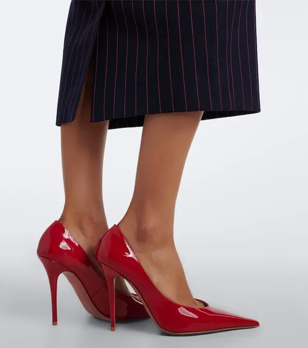 Amina Muaddi Anok Patent Leather Pumps