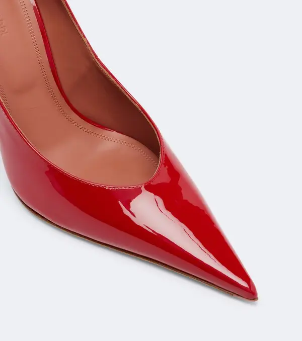 Amina Muaddi Anok Patent Leather Pumps