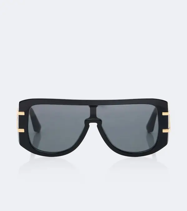 Dolce & Gabbana Dg Griffe Flat-top Sunglasses - Black