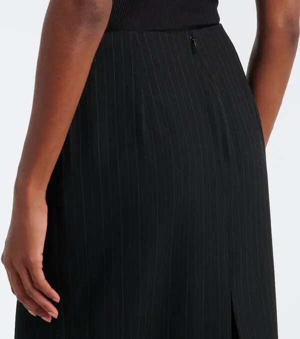 Saint Laurent Chalk Stripe Wool-blend Pencil Skirt