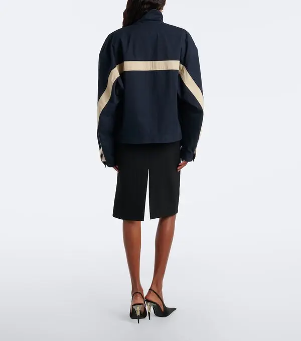 Saint Laurent Chalk Stripe Wool-blend Pencil Skirt