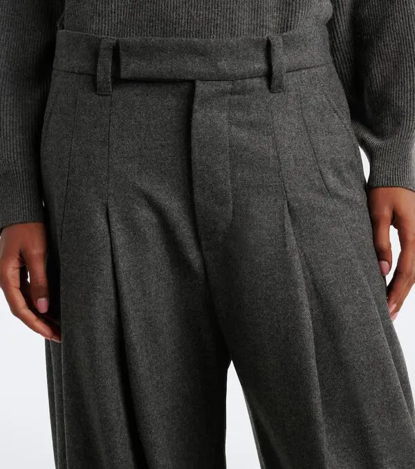 Brunello Cucinelli Wool And Cashmere Wide-leg Pants