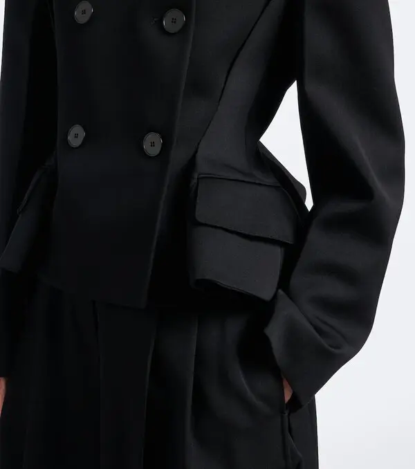 Givenchy Pinch Peplum Wool Gabardine Jacket