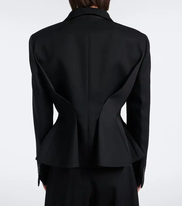 Givenchy Pinch Peplum Wool Gabardine Jacket