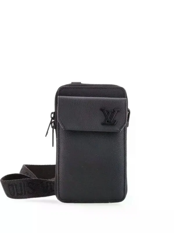 LOUIS VUITTON Aerogram Phone Pouch Leather Crossbody Bag