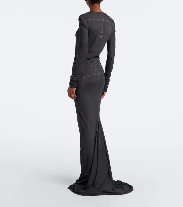 Rick Owens Edfu Cotton Jersey Gown
