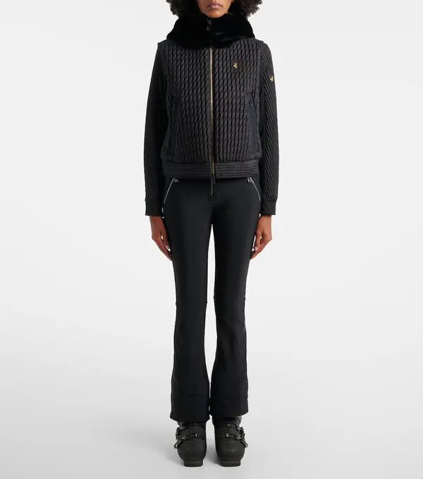 Toni Sailer Flora Hooded Teddy-trimmed Ski Vest