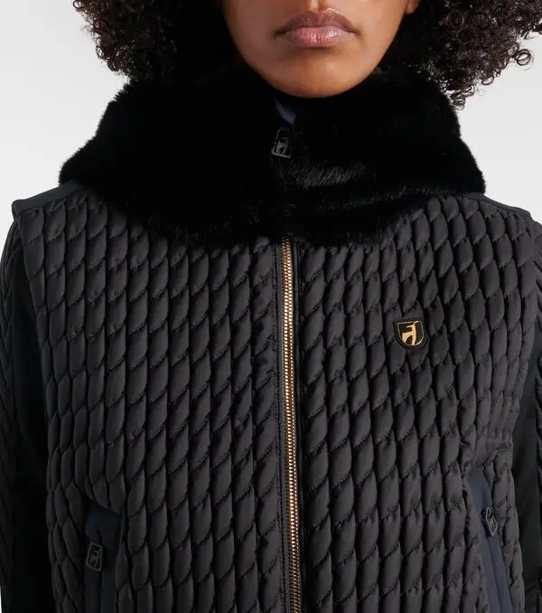 Toni Sailer Flora Hooded Teddy-trimmed Ski Vest