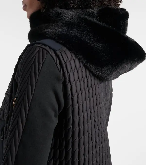 Toni Sailer Flora Hooded Teddy-trimmed Ski Vest