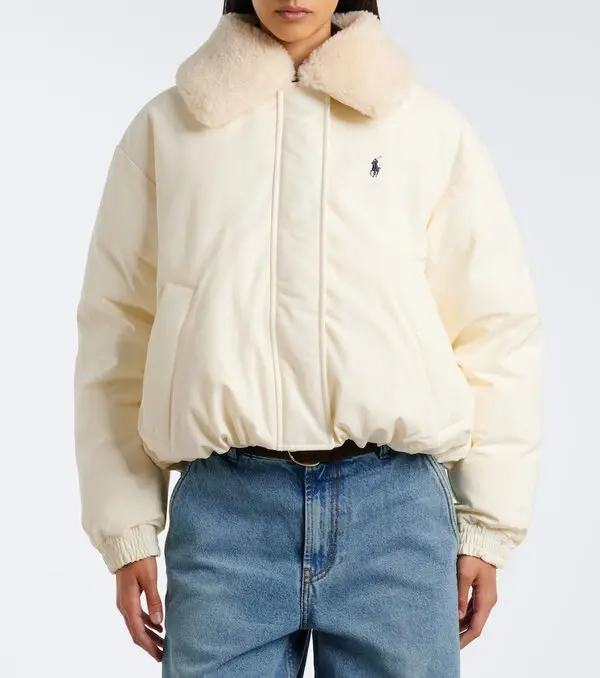 Polo Ralph Lauren Teddy-trimmed Cropped Blouson Jacket