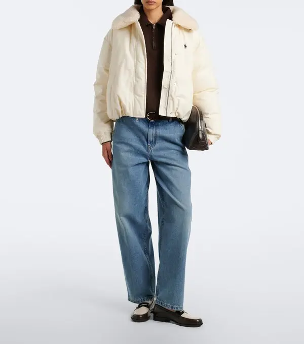 Polo Ralph Lauren Teddy-trimmed Cropped Blouson Jacket