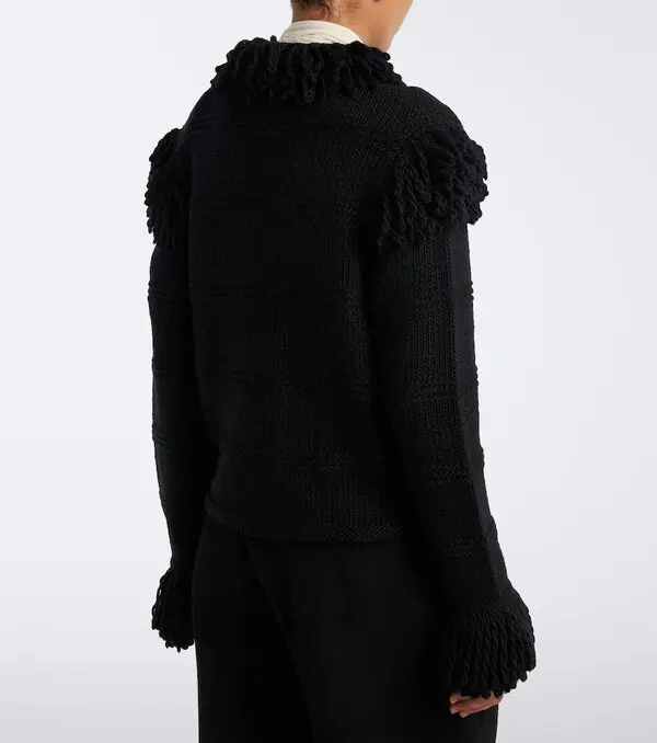 Polo Ralph Lauren Fringed Wool Cardigan