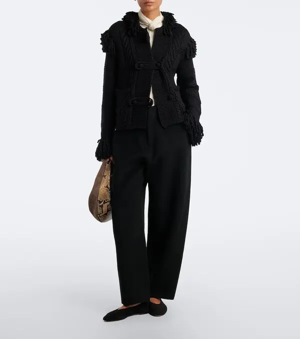 Polo Ralph Lauren Fringed Wool Cardigan