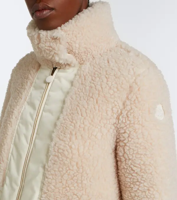 Moncler Glorieux Teddy-trimmed Down Jacket