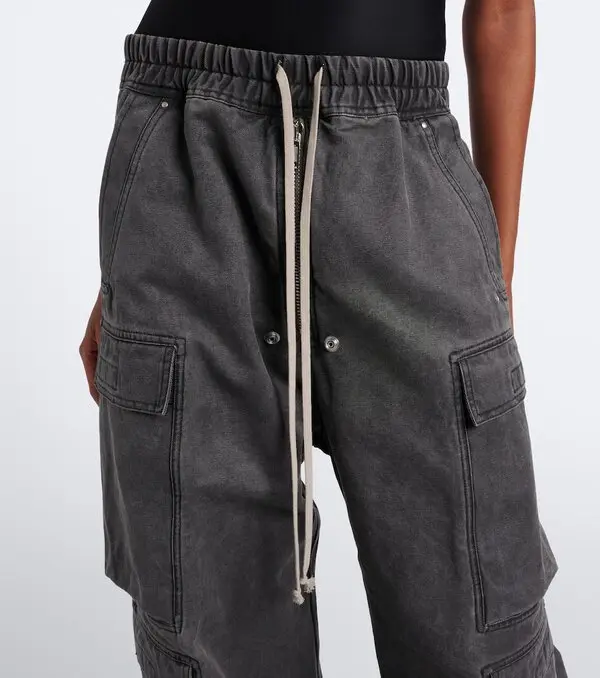 Rick Owens Jumbo Belas Cotton Canvas Cargo Pants