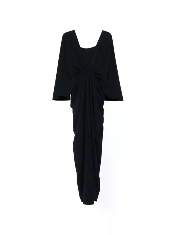Amsale Draped V-neck Maxi Dress