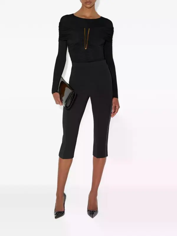 Elisabetta Franchi Bodysuit In Lightweight Crêpe Jersey Fabric