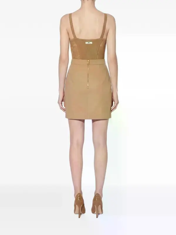 Elisabetta Franchi Bodysuit In Knit And Lace Fabric