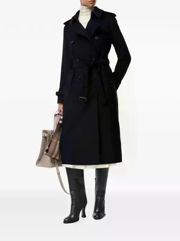 Burberry Long Cashmere Kensington Trench Coat