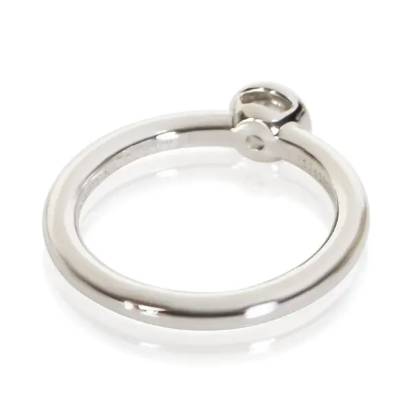 Tiffany & Co. 0.38 Ct Round Brilliant Diamond Bezet Solitaire Engagement Ring