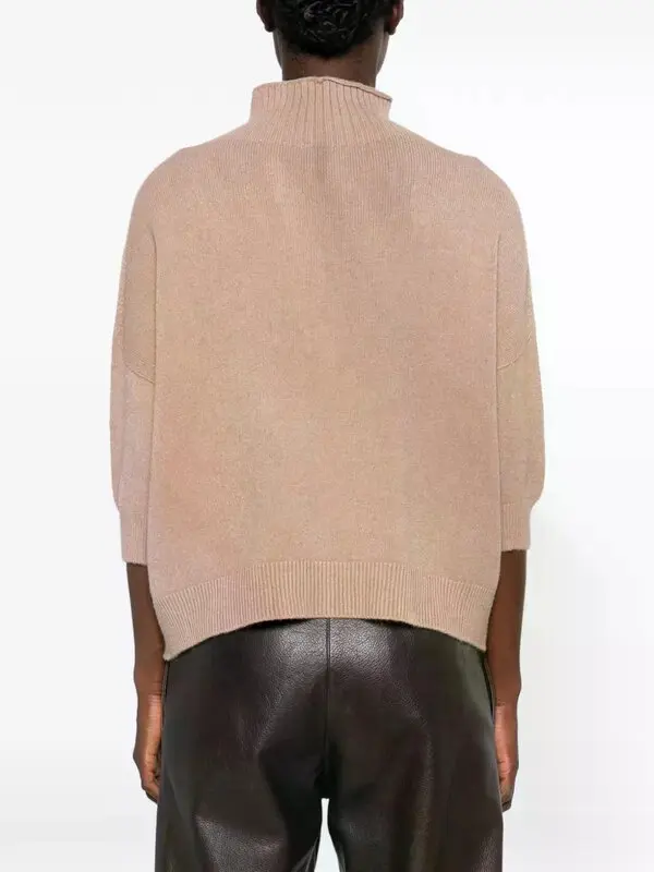 Imperial Ribbed-trim Short-sleeve Sweater