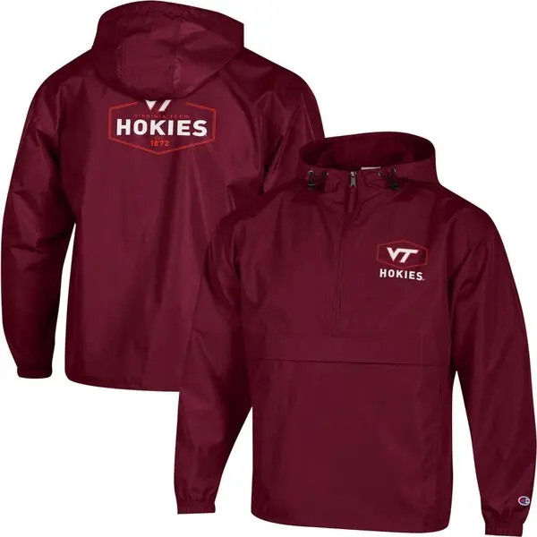 Champion Virginia Tech Hokies Delay Packable Half-zip Jacket