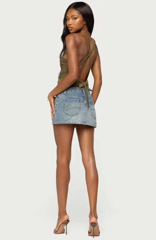 EDIKTED Tippie Backless Surplice Neck Top