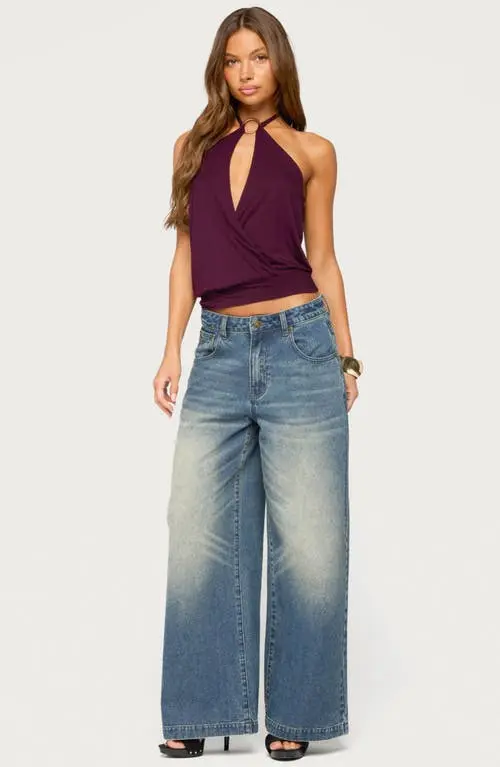 EDIKTED Metta Ring Cutout Halter Top