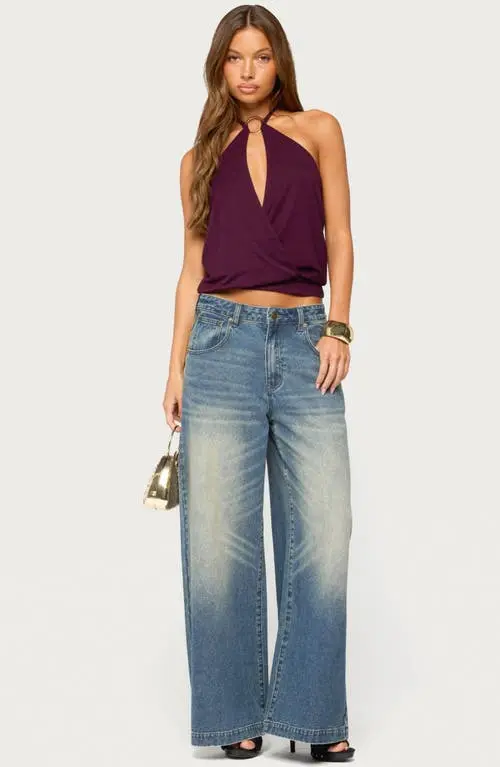 EDIKTED Metta Ring Cutout Halter Top