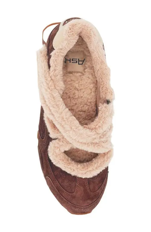 Ash Kore Bis Faux Fur Trimmed Leather Sneaker
