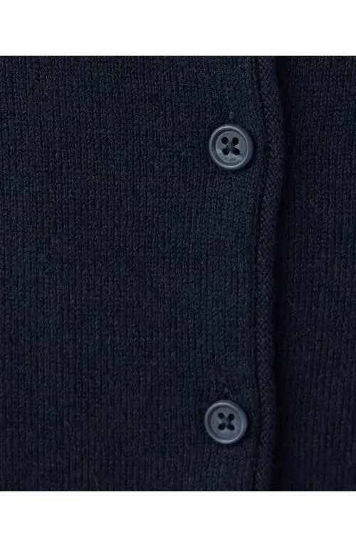 Mango Ribbed V-neck Cardigan