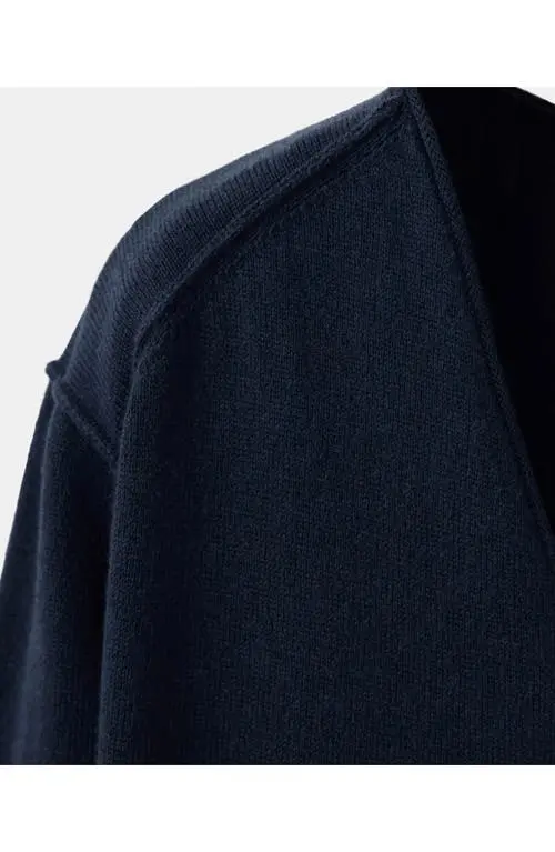 Mango Ribbed V-neck Cardigan