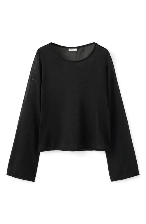 Mango Semi-transparent Fine Knit Sweater