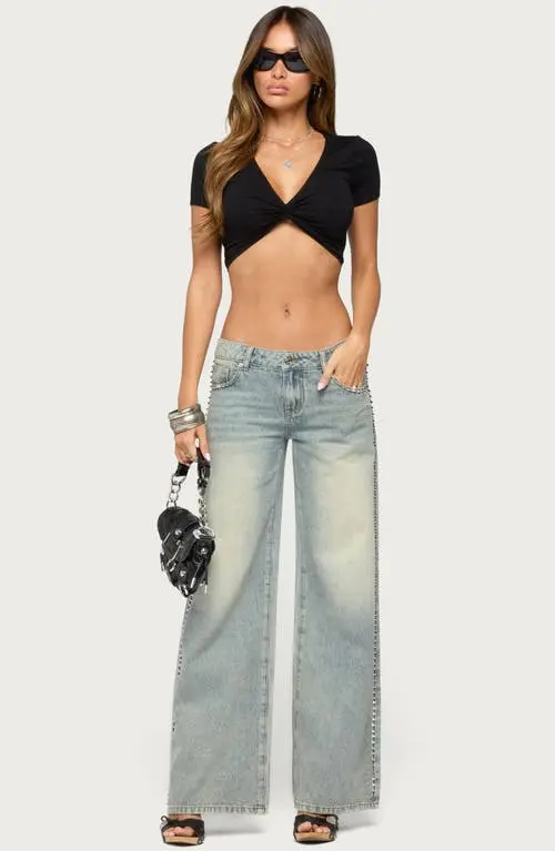 EDIKTED Neila Twist Front Cropped Top