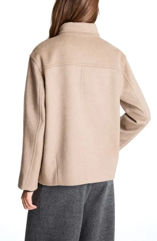 KENNETH COLE Brushed Wool Blend Short Coat