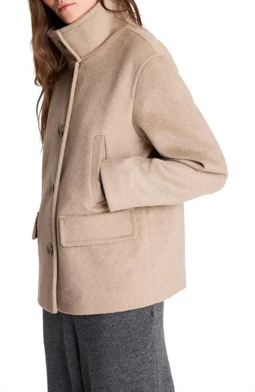 KENNETH COLE Brushed Wool Blend Short Coat