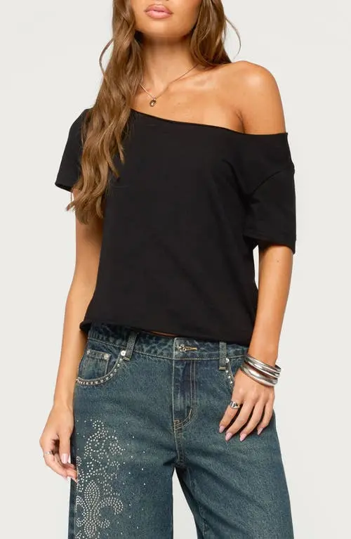 EDIKTED Dosie Off The Shoulder Top - Black