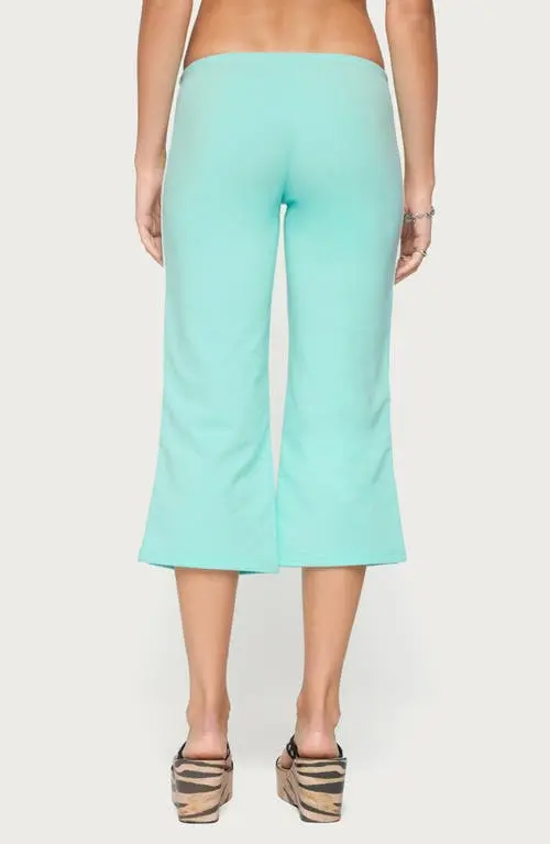 EDIKTED Milene Side Stripe Terry Drawstring Capri Pants
